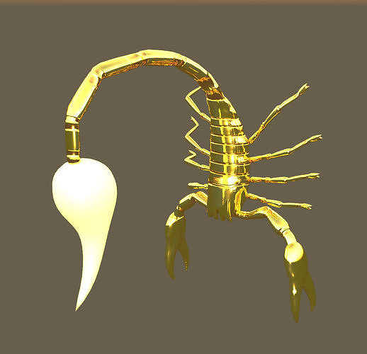 scorpion style wall lamp 3D model | CGTrader