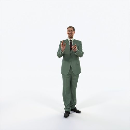 3D model Mistery 07L Clapping Elegant Man VR / AR / low-poly | CGTrader