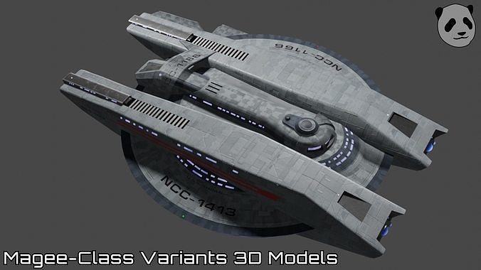 3D Model Collection Star Trek Magee-Class Variants VR / AR / low-poly ...