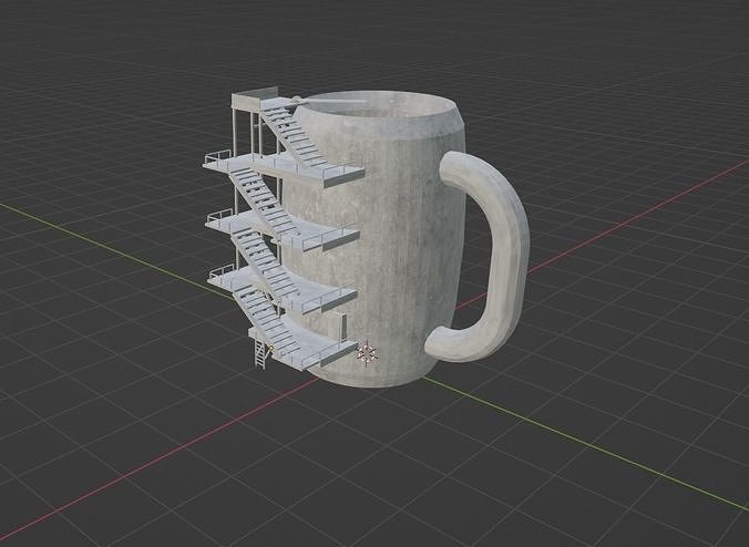 Cup Stairs 3D model | CGTrader