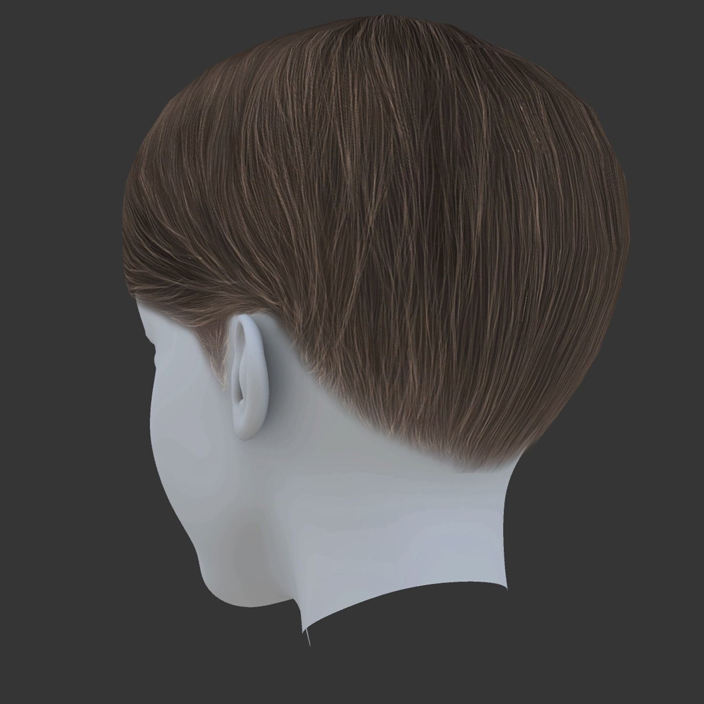 3D model 3D Polygon Hair for game Low-poly 3D model -v2 VR / AR / low ...