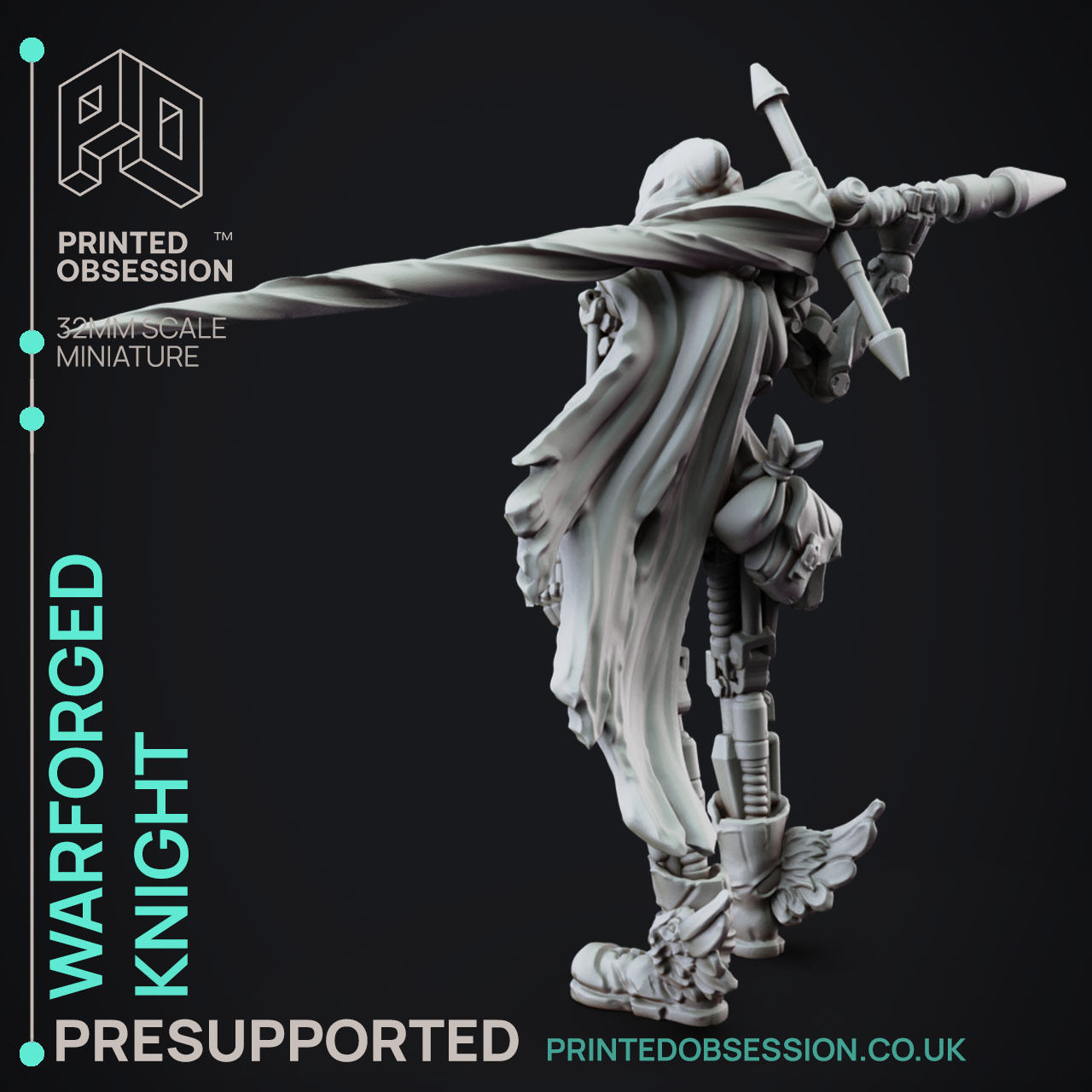 Warforged Knight - 3D Printable TTRPG - PRESUPPORTED - 32mm 3D model 3D ...