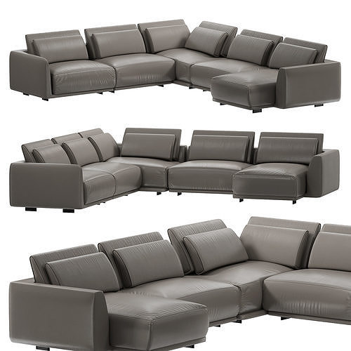 Long Beach Sofa by Claudio Bellini 3D model | CGTrader