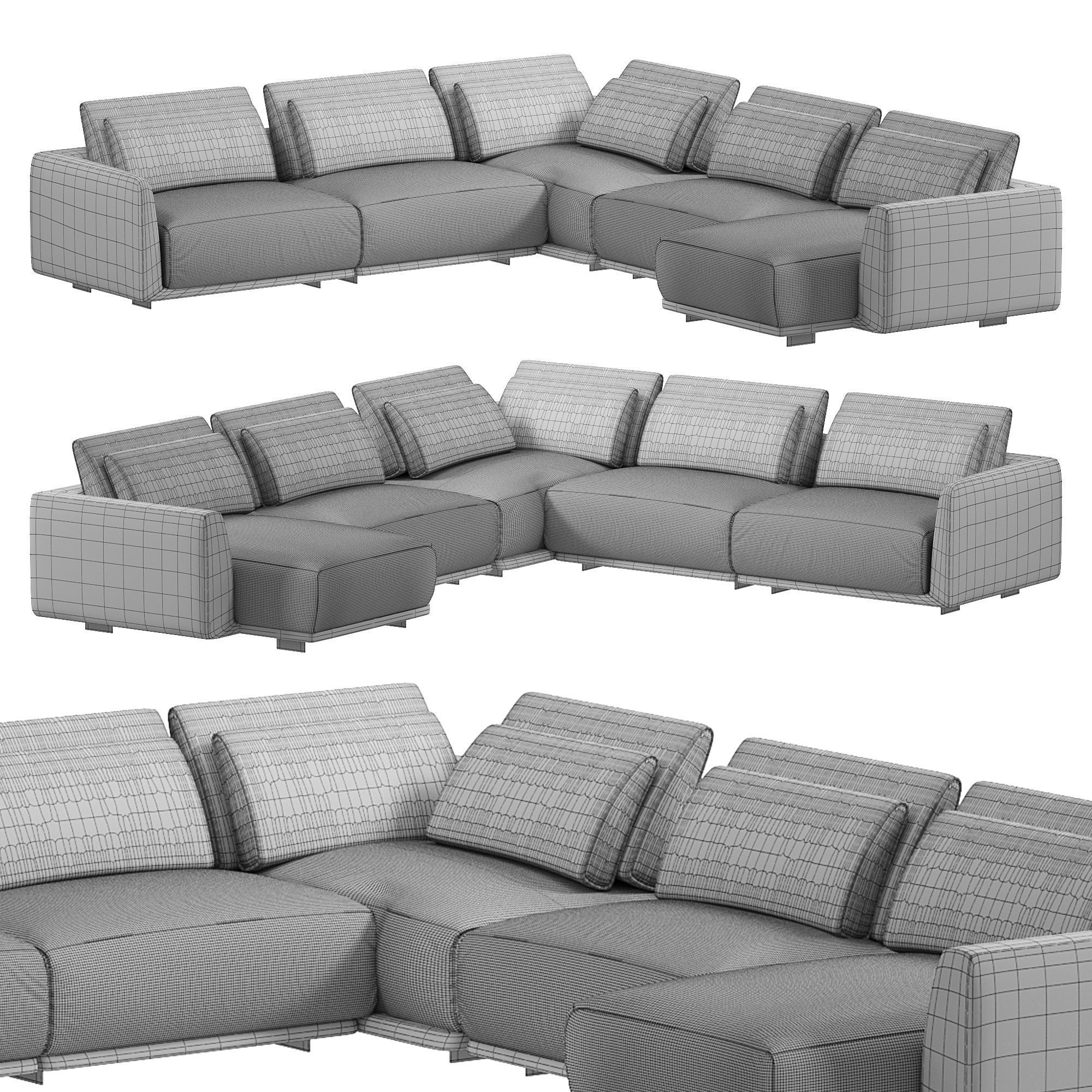 Long Beach Sofa by Claudio Bellini 3D model | CGTrader
