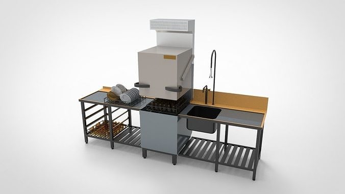 dishwasher machine table 3D model | CGTrader
