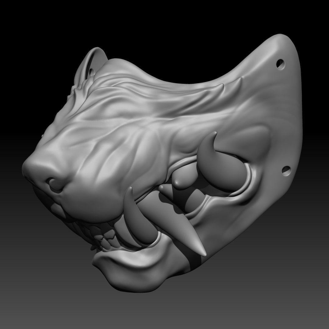 Wolf Menpo Mask 3d Model 3d Printable Cgtrader