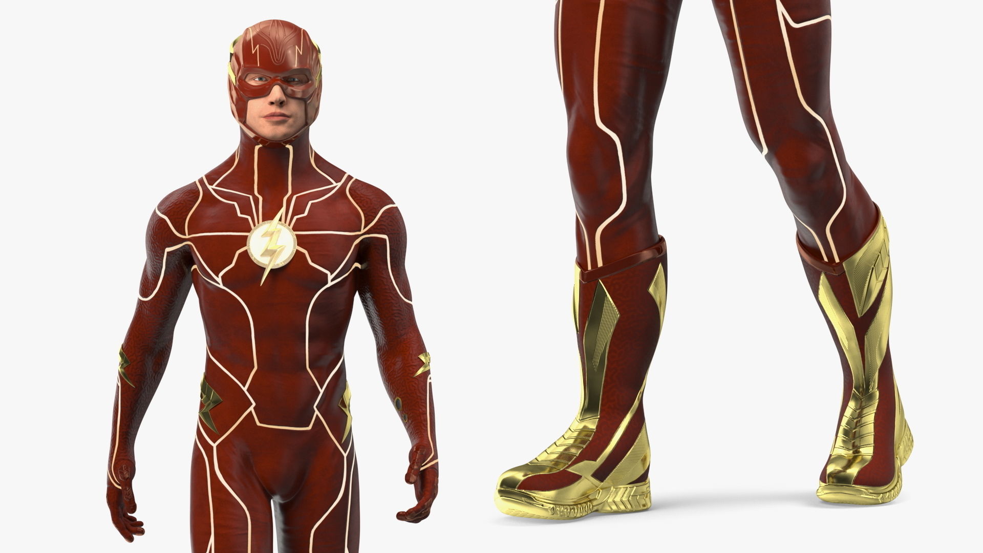 DC Flash Walking Pose 3D model | CGTrader