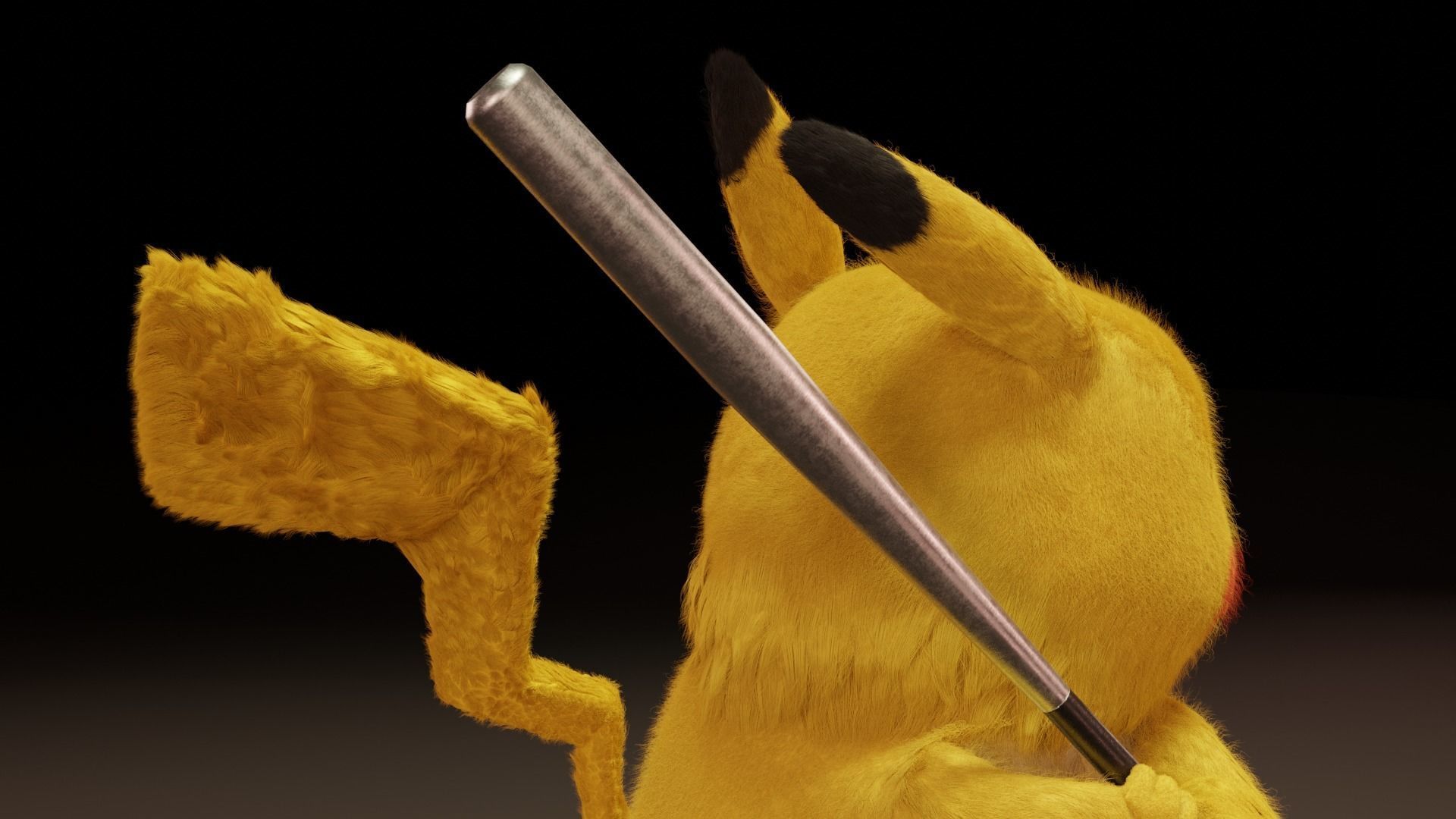 3D model pikachu play baseball VR / AR / low-poly | CGTrader