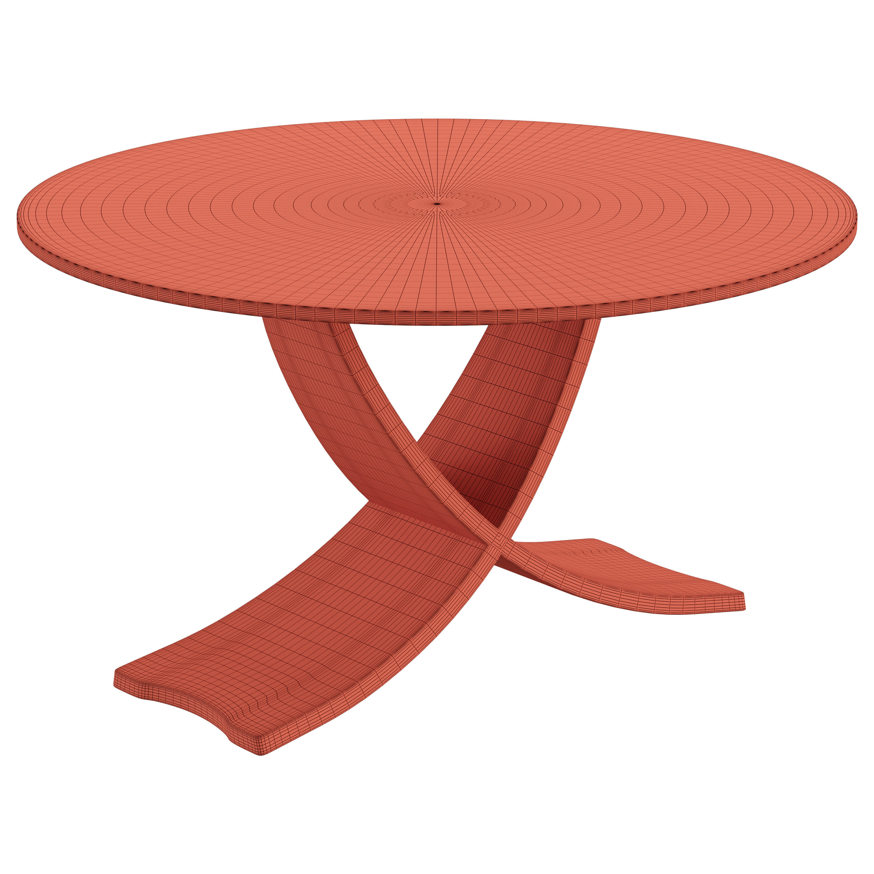 Yingst Cross Legs Coffee Table 3D model | CGTrader