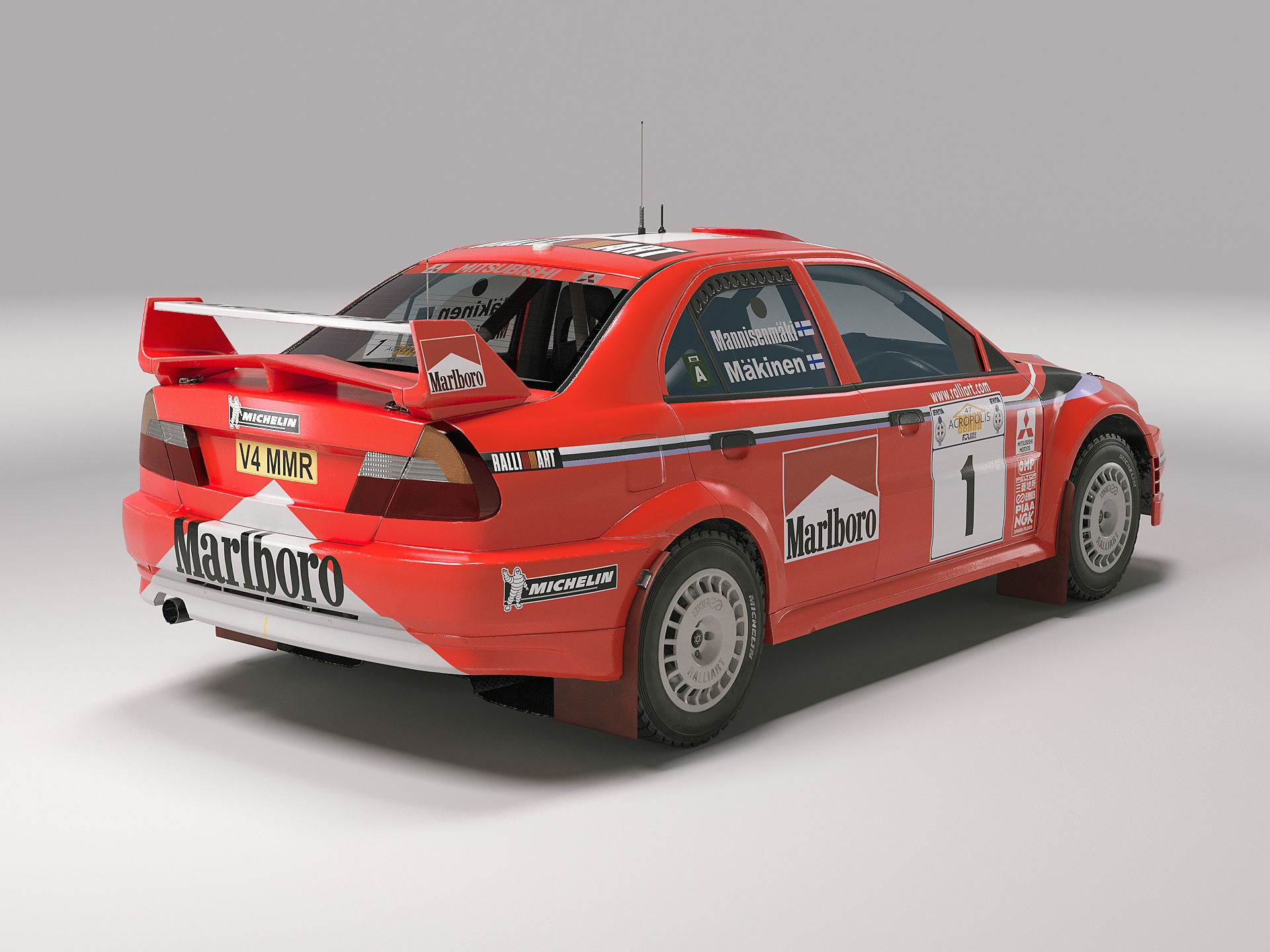 Mitsubishi Lancer Evo VI WRC 2000 3D model rigged | CGTrader