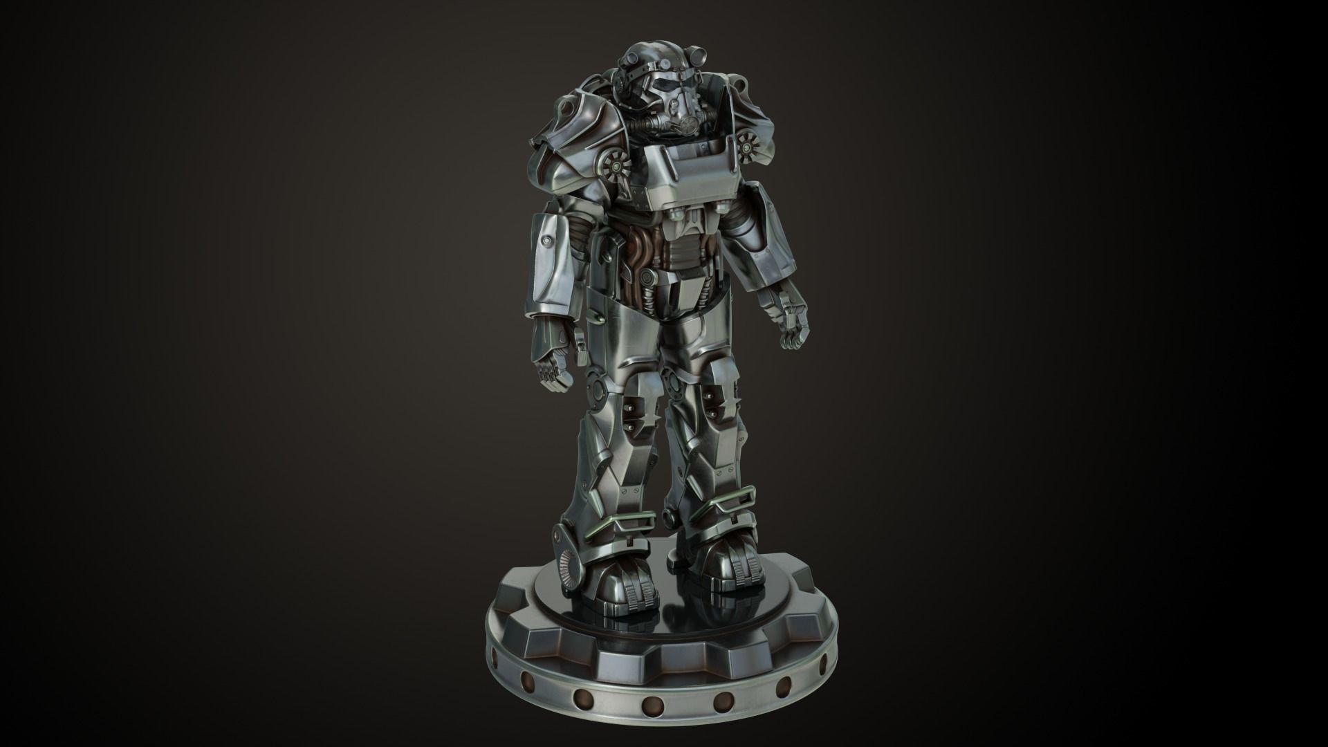 Fallout T60 Power Armour 3D model 3D printable | CGTrader