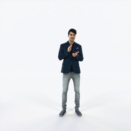 3D model Prime 04J Clapping Casual Man VR / AR / low-poly | CGTrader