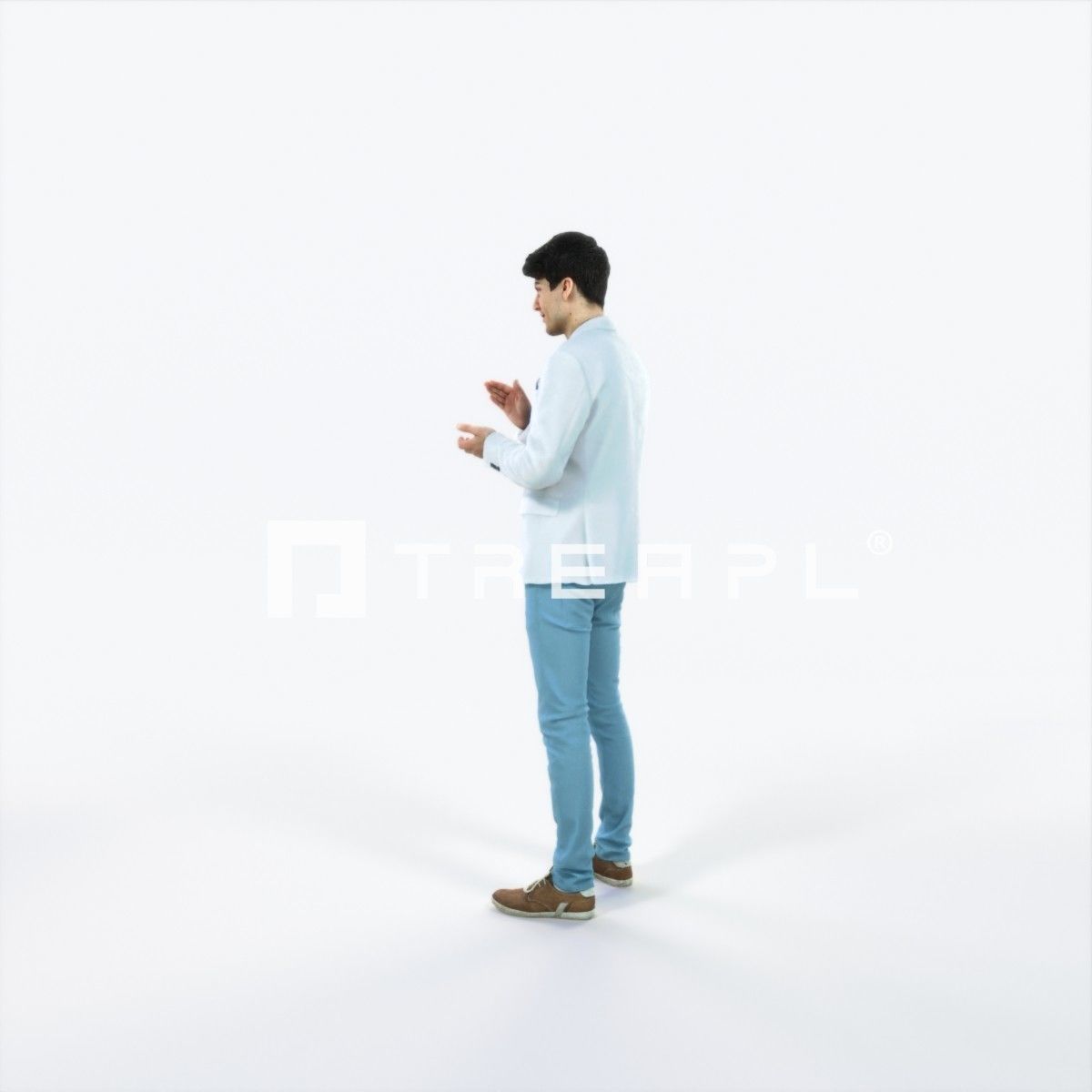 3D model Prime 04F Clapping Casual Man VR / AR / low-poly | CGTrader