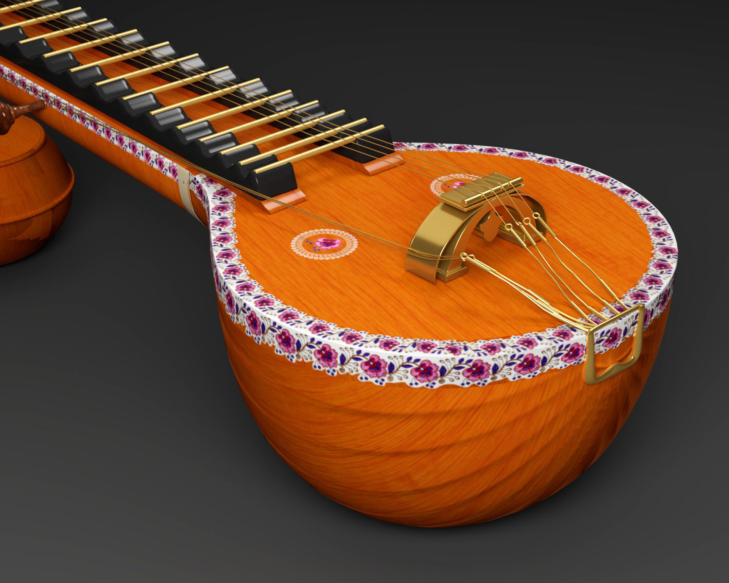 Veena Music Instrument 3D model | CGTrader