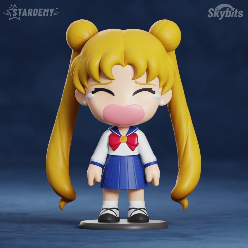 USAGI CHIBI BUNNY 3 EXPRESSIONS 2 BODIES NO SUPPORTS SAILOR MOON 3D ...