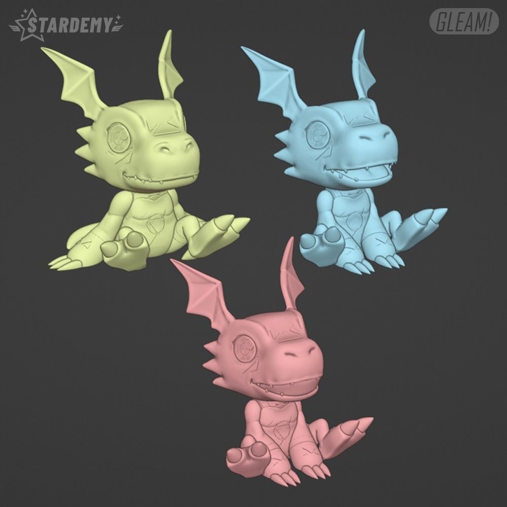 guilmon chibi digimon tamers 3D model 3D printable | CGTrader
