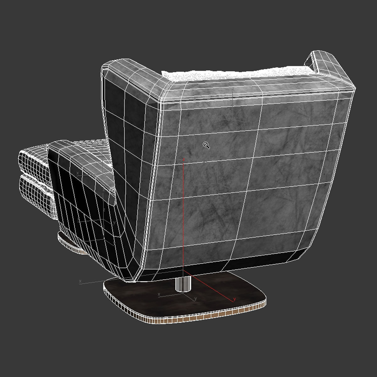 Hewn SKOOP ON A SWIVEL ARMCHAIR WITH OTTOMAN Ted Boerner 3D model ...