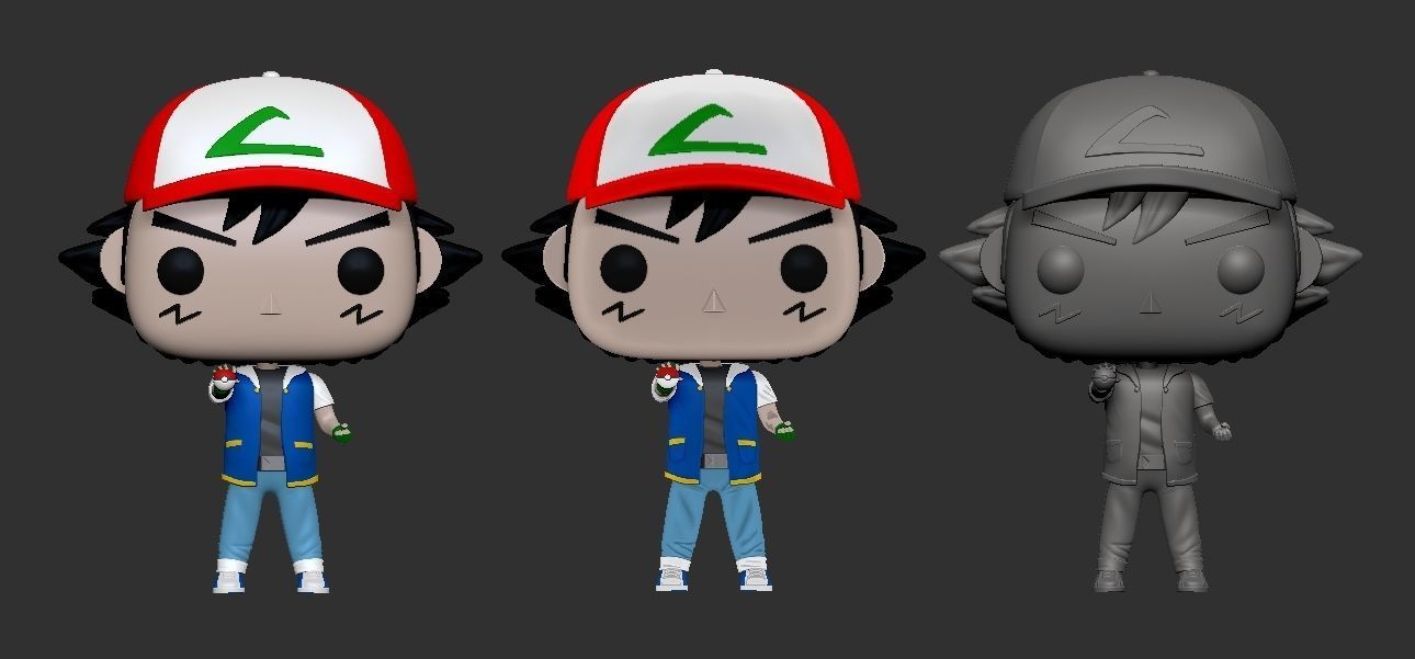 ASH KETCHUM - POKEMON - FUNKO 3D model 3D printable | CGTrader