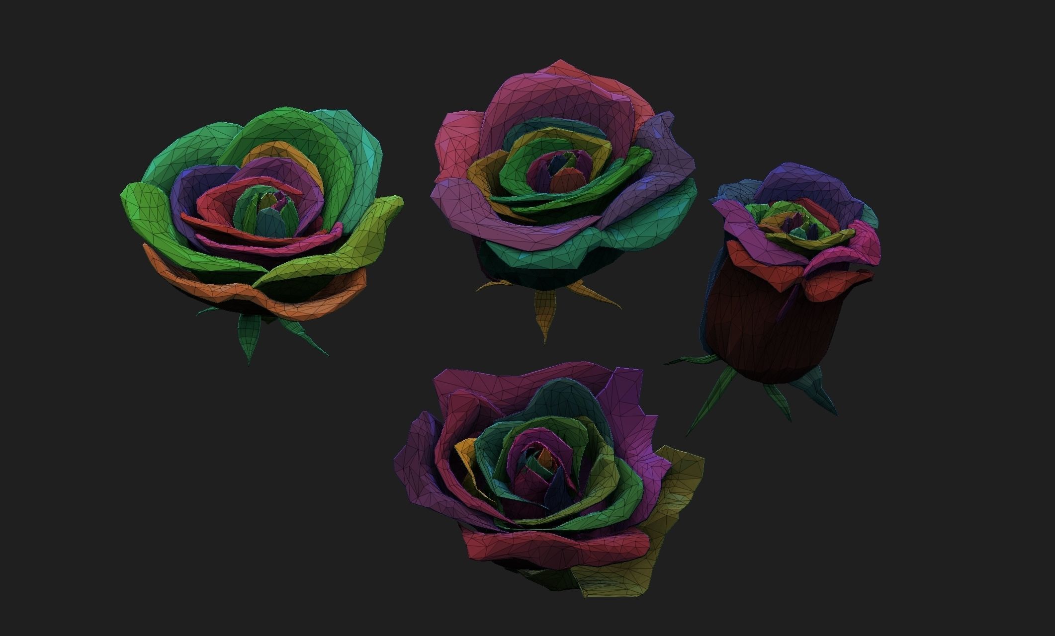 roses 3D model | CGTrader