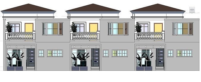 3D model Three Block apartment Building VR / AR / low-poly | CGTrader