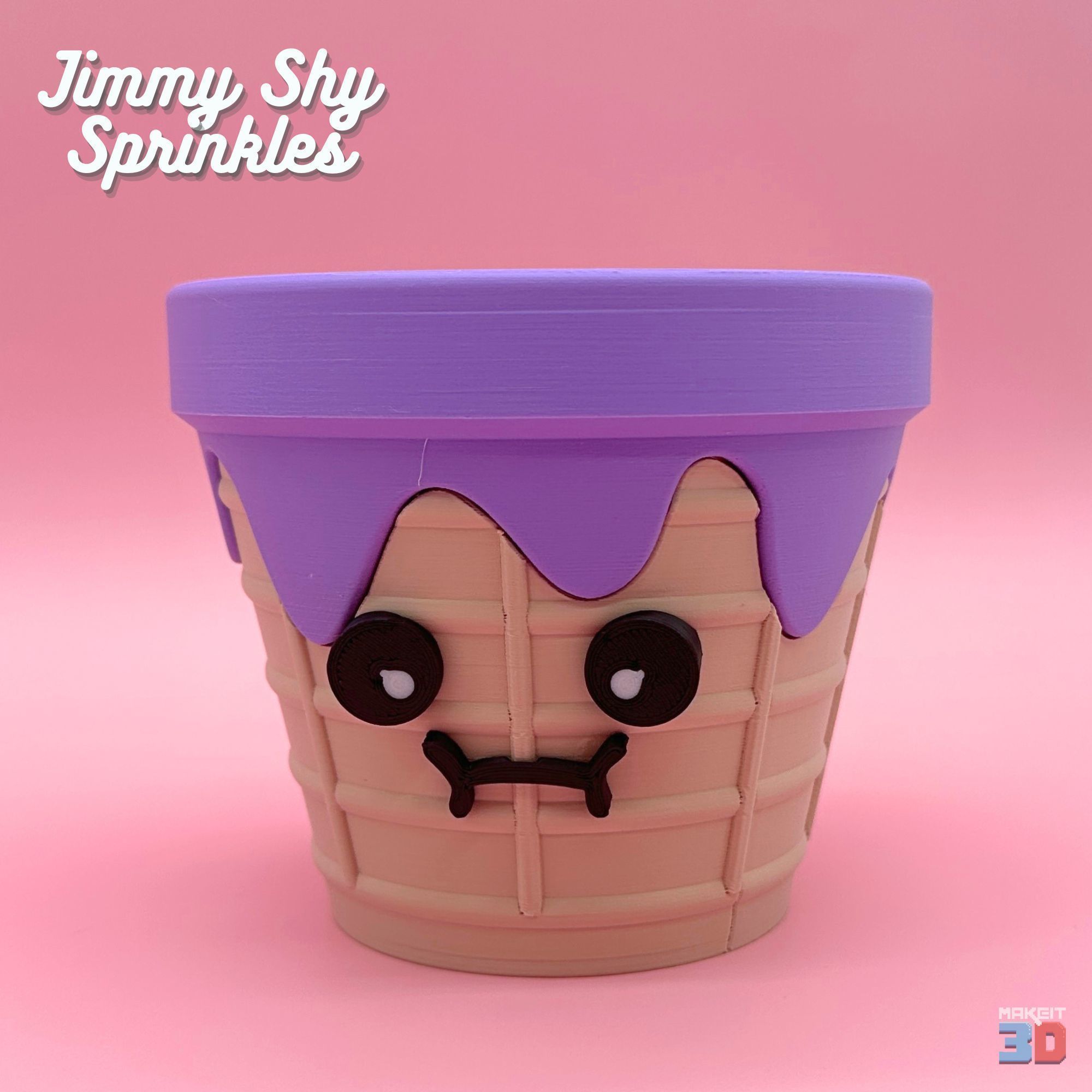 3D Printable Ice Cream Cone Planters STL Files 3D model 3D printable ...