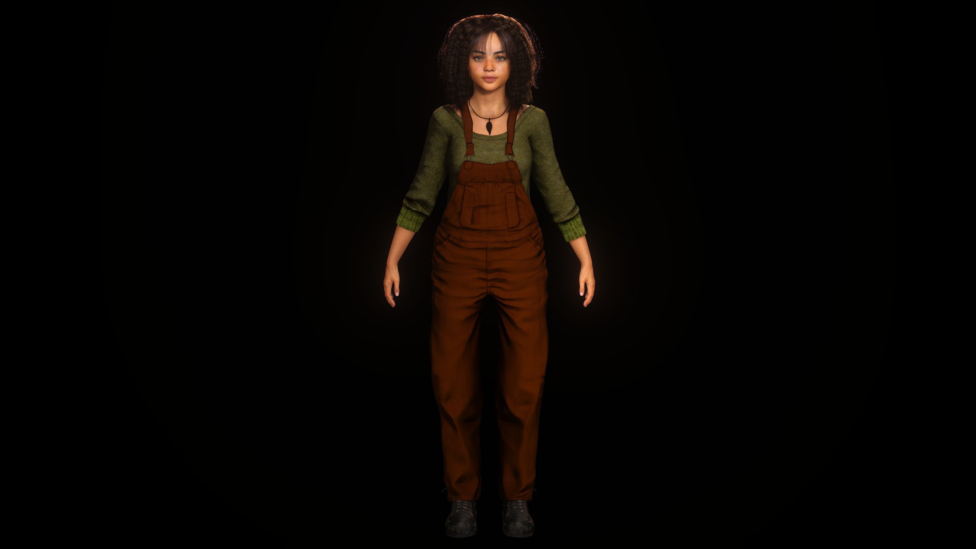 3D model AAA 3D REALISTIC HUMAN CHARACTER - AFRICAN BLACK TEENAGE GIRL ...