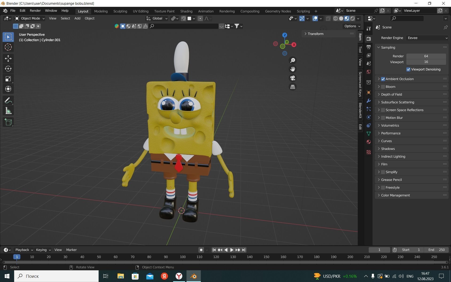 3d model of spongebob 3D model | CGTrader