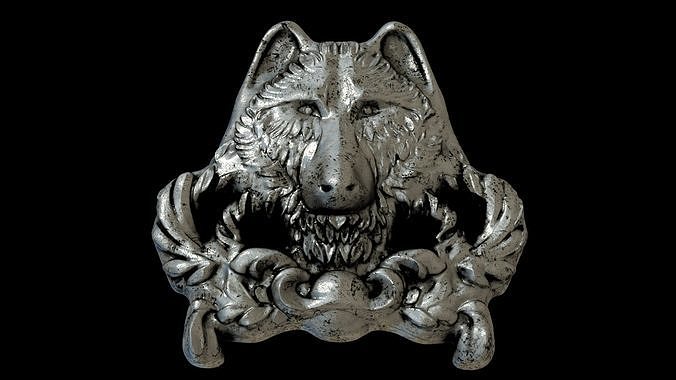 Wolf metal decoration for the armor of a Roman soldier 3D model | CGTrader
