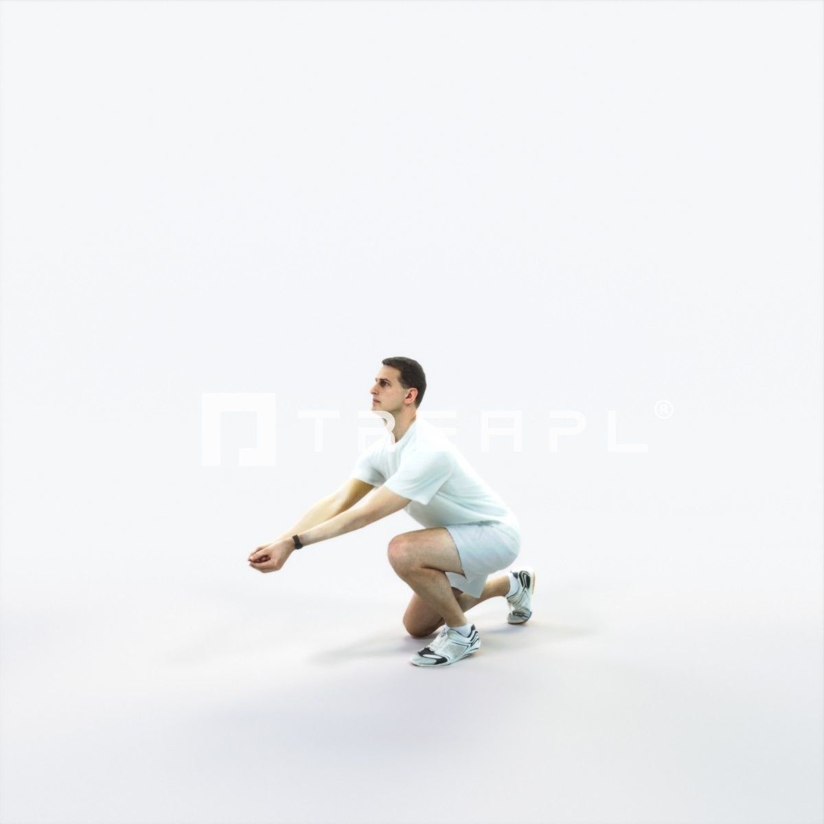 3D model Romance 03M Volleyball Digging Sports Man VR / AR / low-poly ...