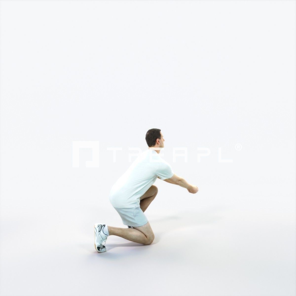 3D model Romance 03M Volleyball Digging Sports Man VR / AR / low-poly ...