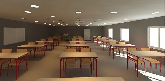 Real Classroom environment 3D model | CGTrader