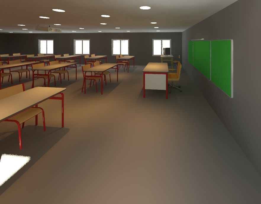 Real Classroom environment 3D model | CGTrader