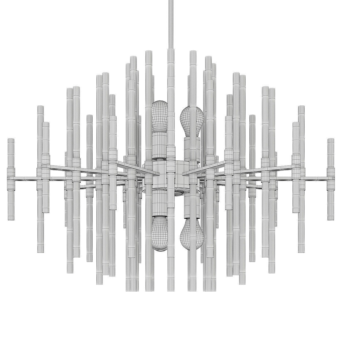 3D model Cyan Design Quebec 30 Wide Aged Brass 6 ight Pendant VR / AR ...