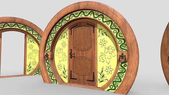 3D model Hobbit door - Gameready 4k VR / AR / low-poly | CGTrader