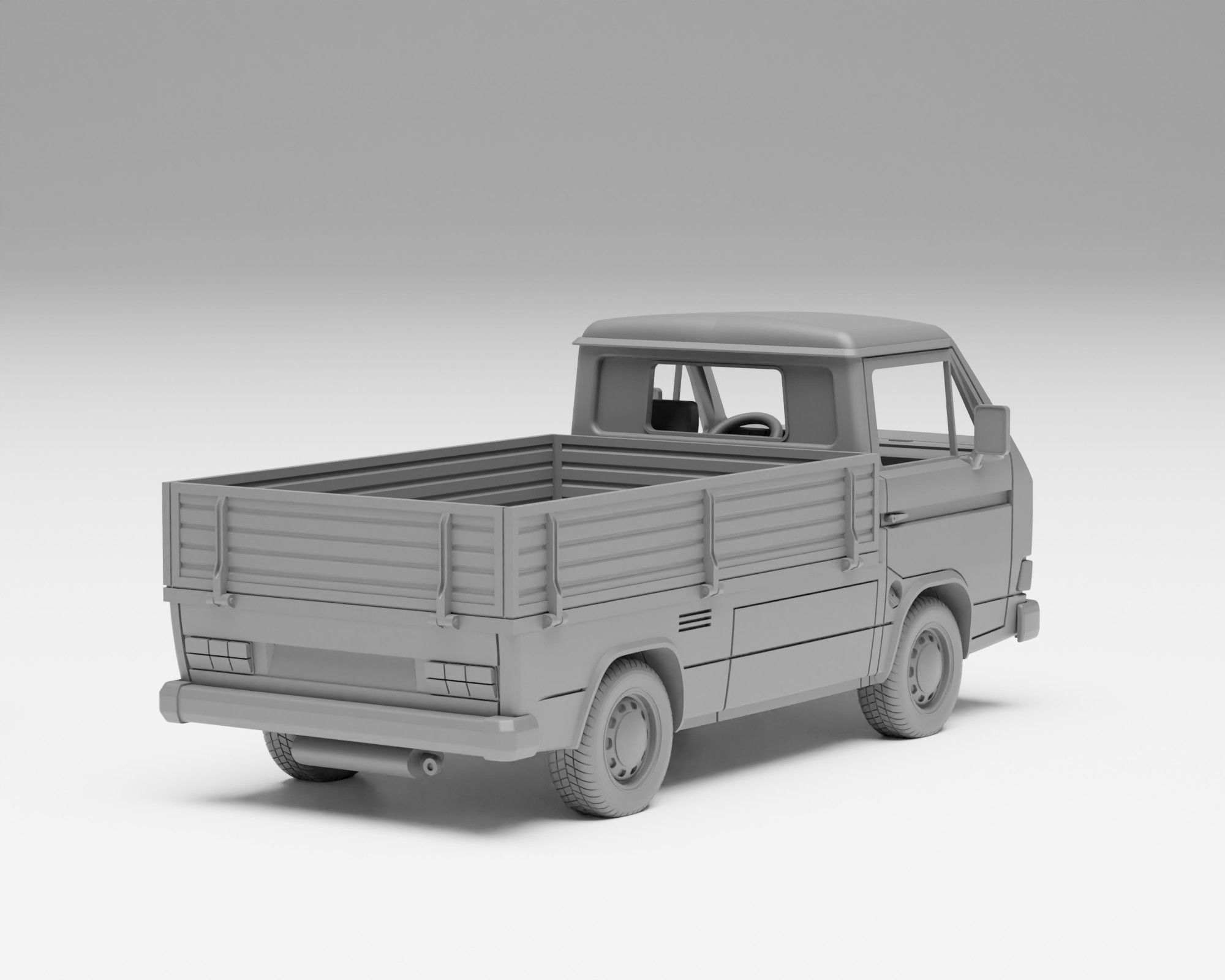 VW T3 Doka- H0 scale van model kit 3D model 3D printable | CGTrader