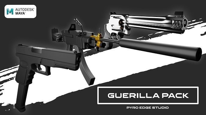 GUERILLA PACK 3 IN 1 FULLY RIGGED 3D model rigged | CGTrader