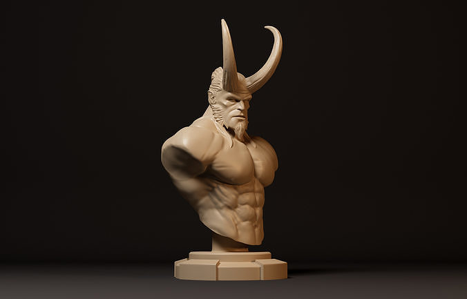 Hellboy Bust - 3D Print Model 3D model 3D printable | CGTrader