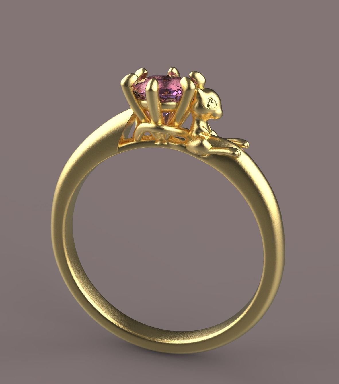 Mew Pokemon Diamond Ring Printable STL 3D model 3D printable | CGTrader