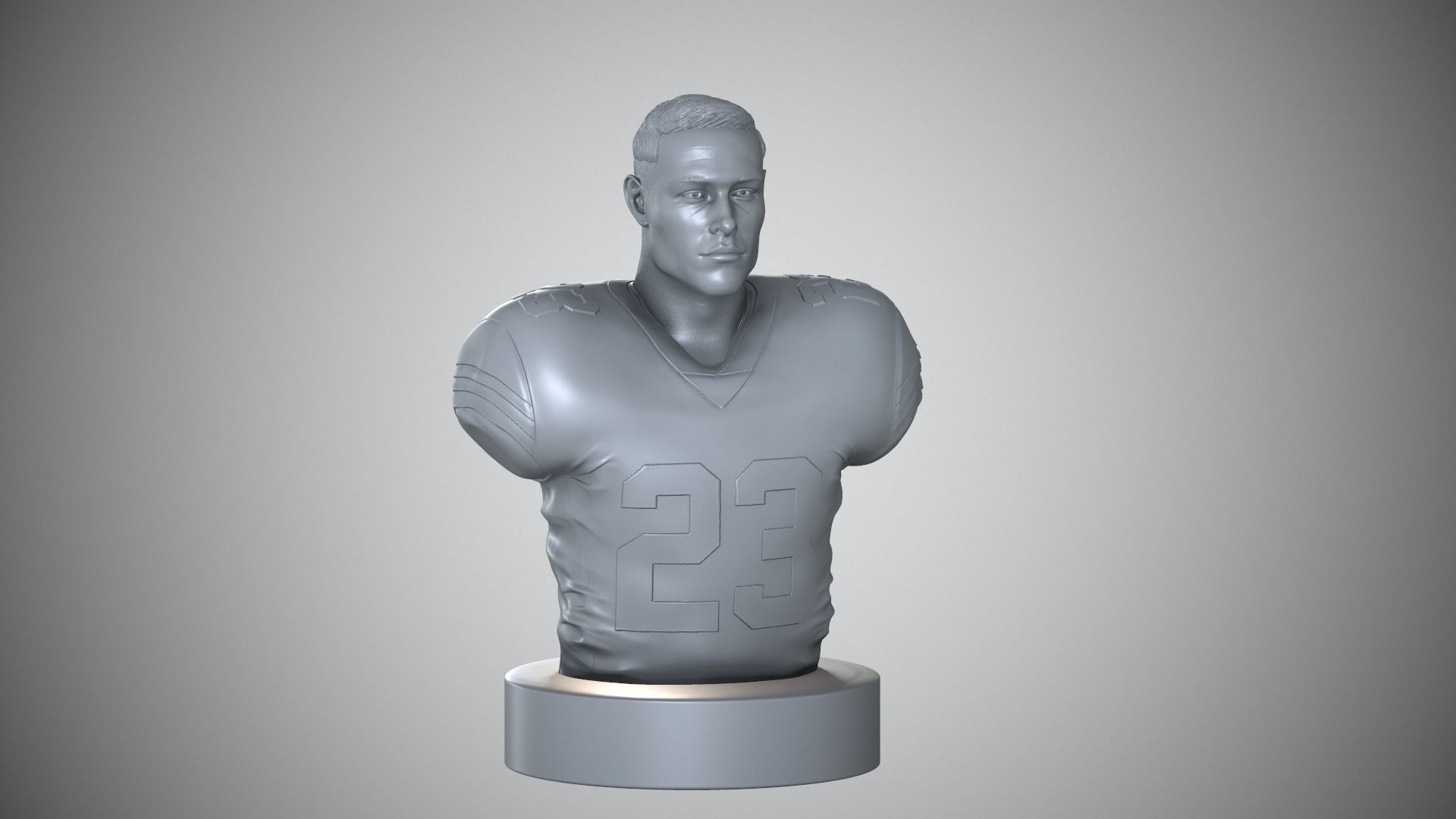 Christian McCaffrey 3D model 3D printable | CGTrader