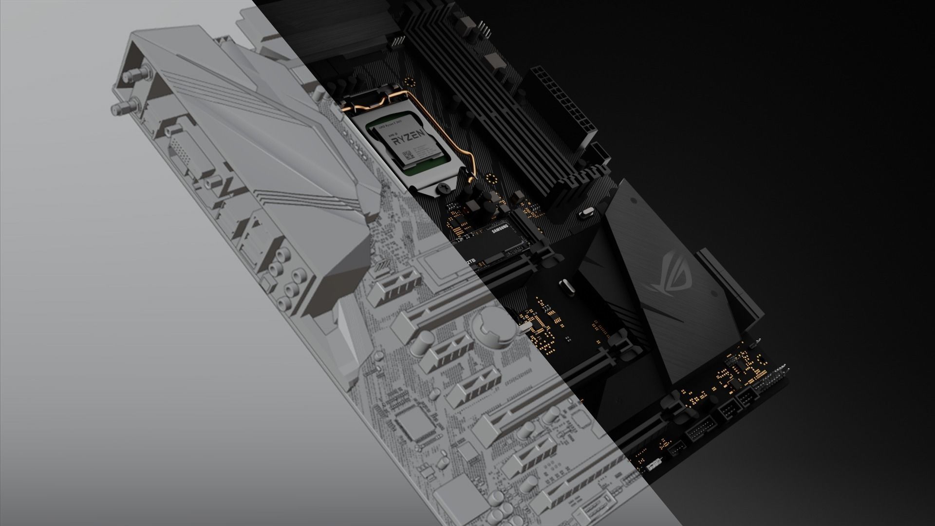 msi motherboard 3D model | CGTrader