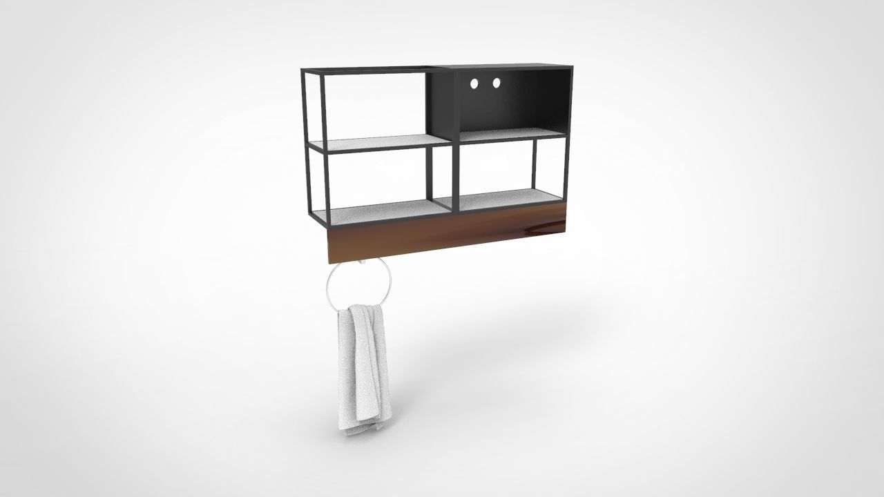 Towel Shelf 2 3D model | CGTrader