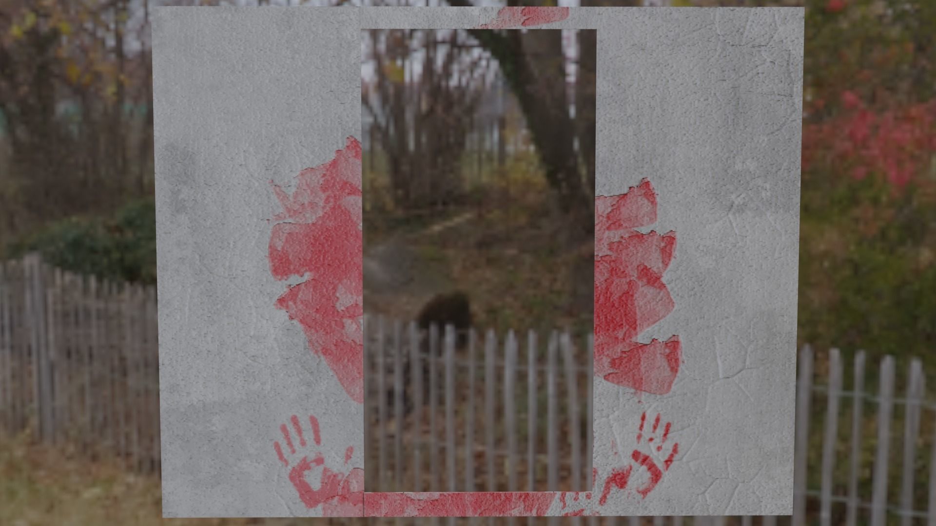 3D model Horror Mansion Gothic House Bloodstained Walls Cursed Doors VR ...