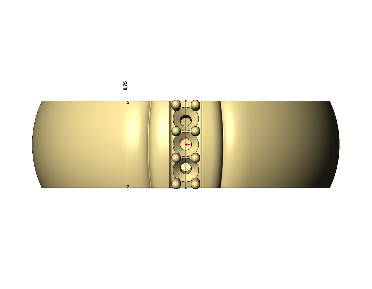 Ribbed diamond line dome cigar band US sizes 5to10 3D model 3D ...