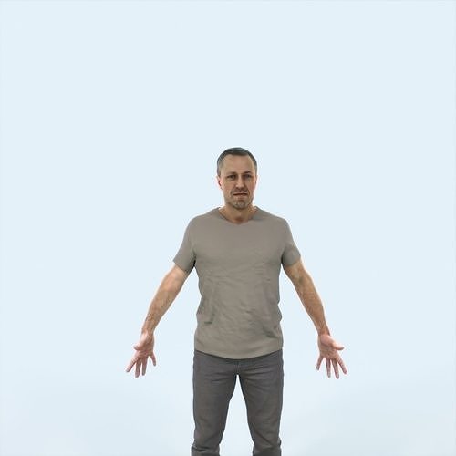 3D model Fortitude 01E Animated Rigged Casual Man VR / AR / low-poly ...