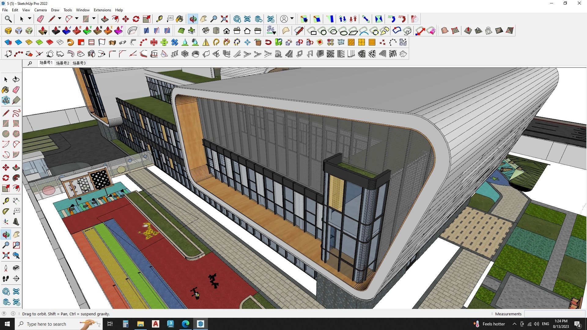 kindergarden education building sketchup model 3D model | CGTrader