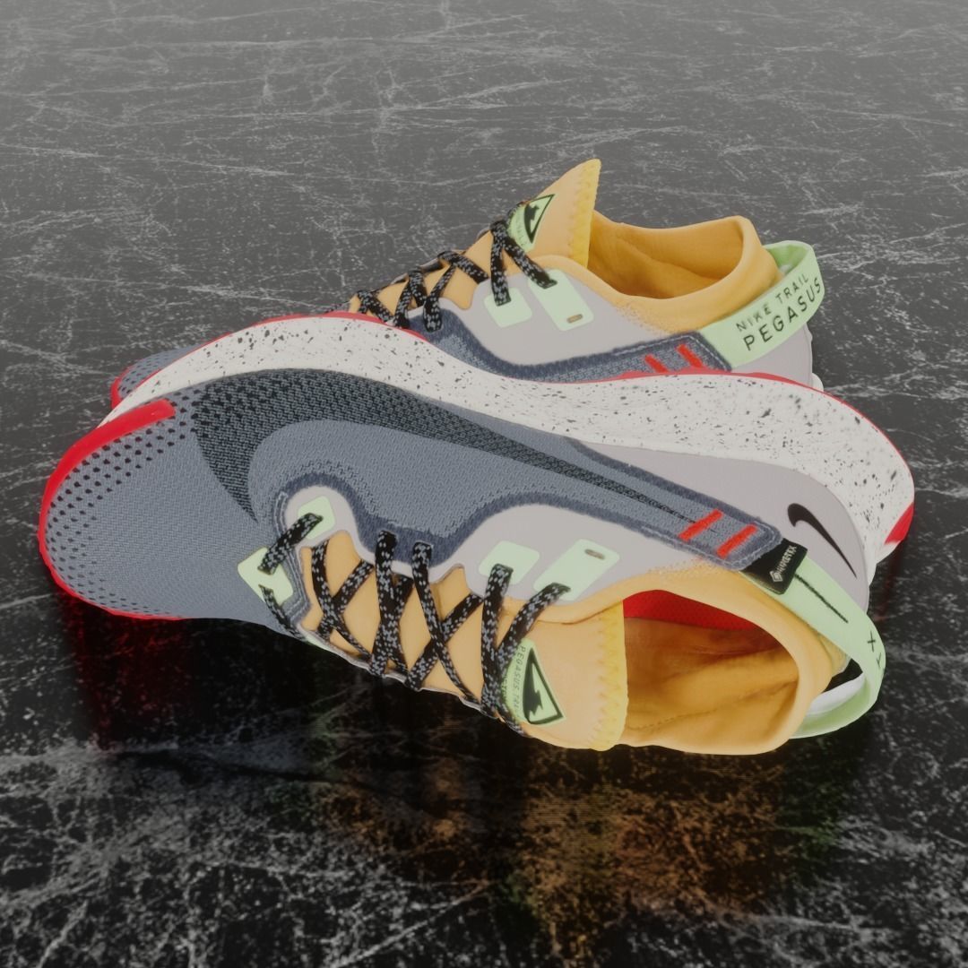 3D model NIKE 3D SHOES - PEGASUS TRAIL 2 VR / AR / low-poly | CGTrader