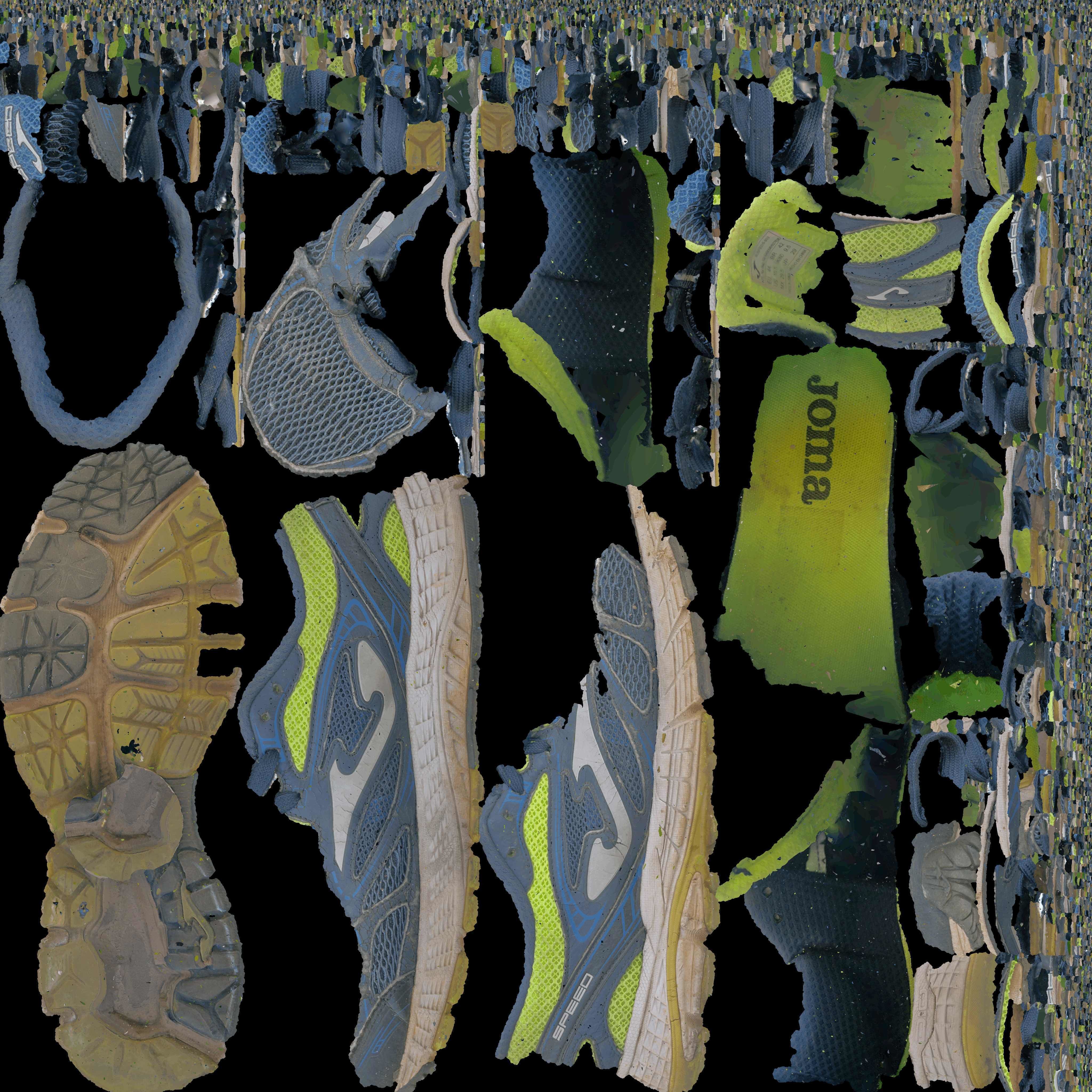 3D model Hyper Realistic Sports Shoe old Photogrammetry in High Low ...