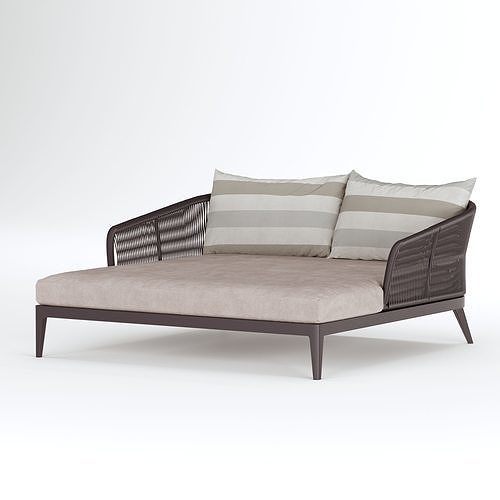 Rattan Outdoor Daybed 3D model | CGTrader