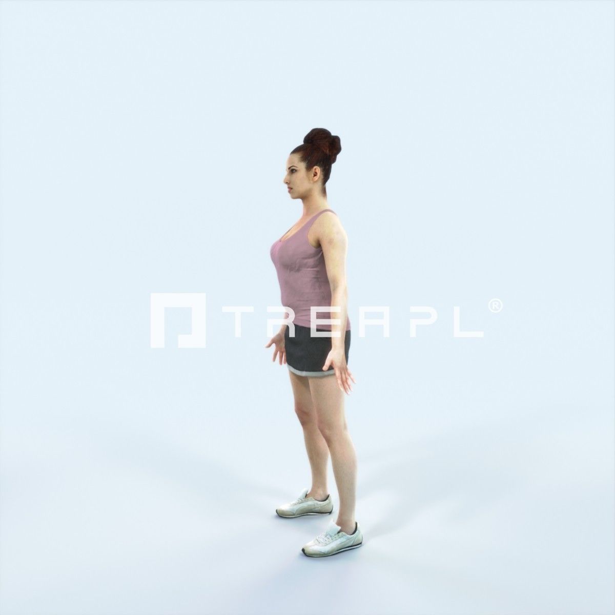 3D model Yearn 01F Animated Rigged Sports Woman VR / AR / low-poly | CGTrader