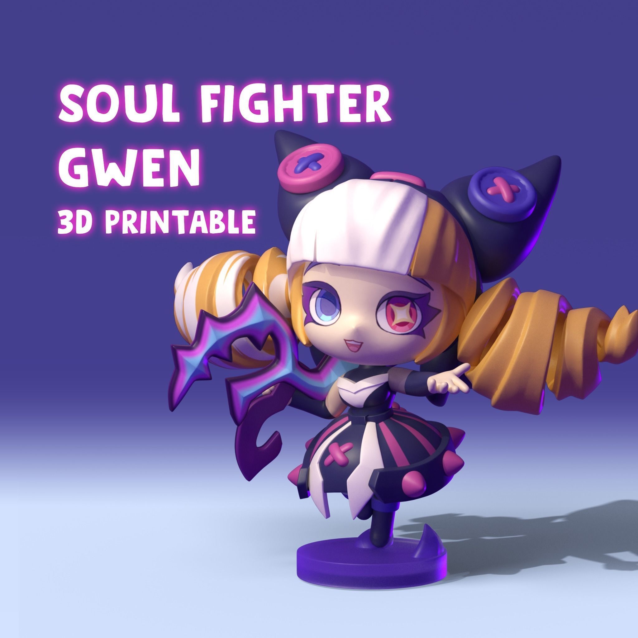 SOUL FIGHTER GWEN league of legends 3D model 3D printable | CGTrader